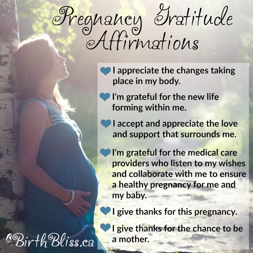 Pregnancy Gratitude Affirmations - Bump, Birth, Beyond: Pregnancy and ...